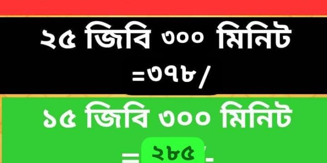 বাংলালিংক ২৫ জিবি ৩০০ মিনিট ৩০ দিন – NETITBD.Com
